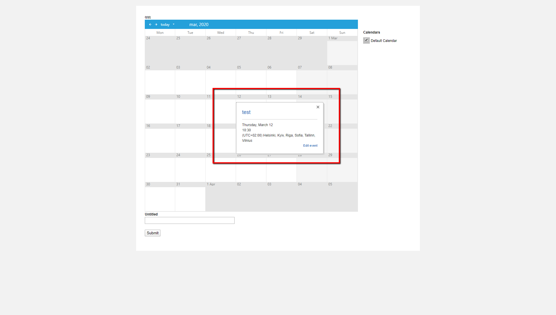 Change the datetime format of the calendar popup on the frontend - Progress Community
