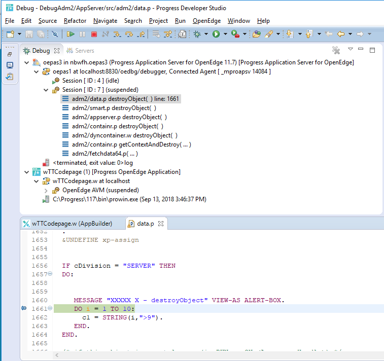 How to debug ADM2 application code on the PASOE appserver - Progress ...