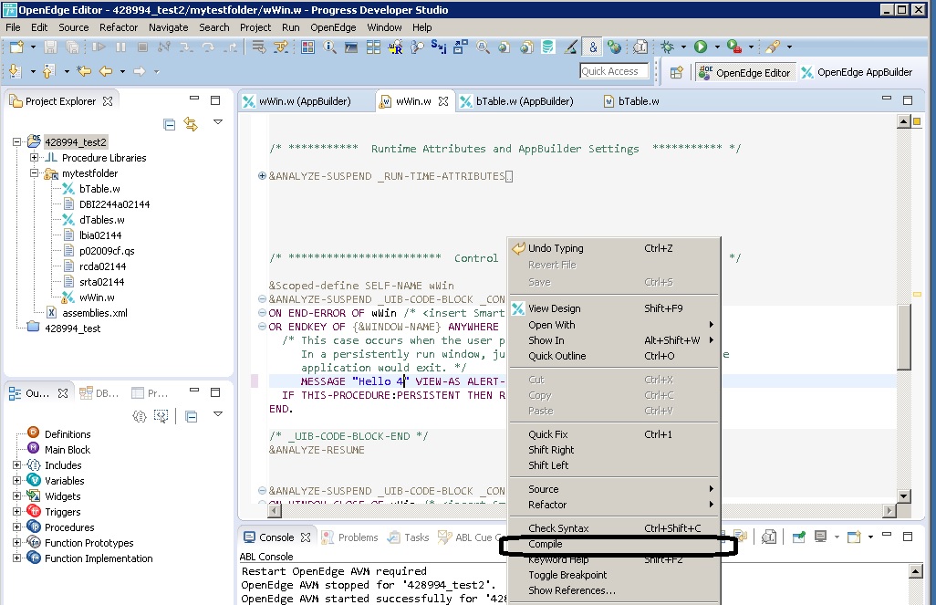Procedure Setting Compile On Save Option Files Does Not Compile Progress Community