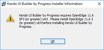 Kendo UI Builder installation fails to detect 11.6.3 - Progress Community