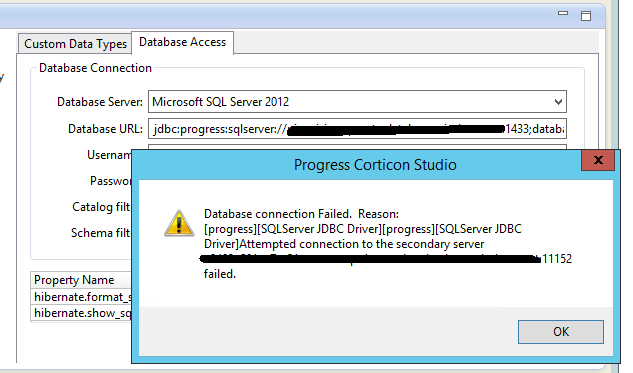 Error "Attempted connection to the secondary server failed" for SQL Azure with EDC - Progress ...