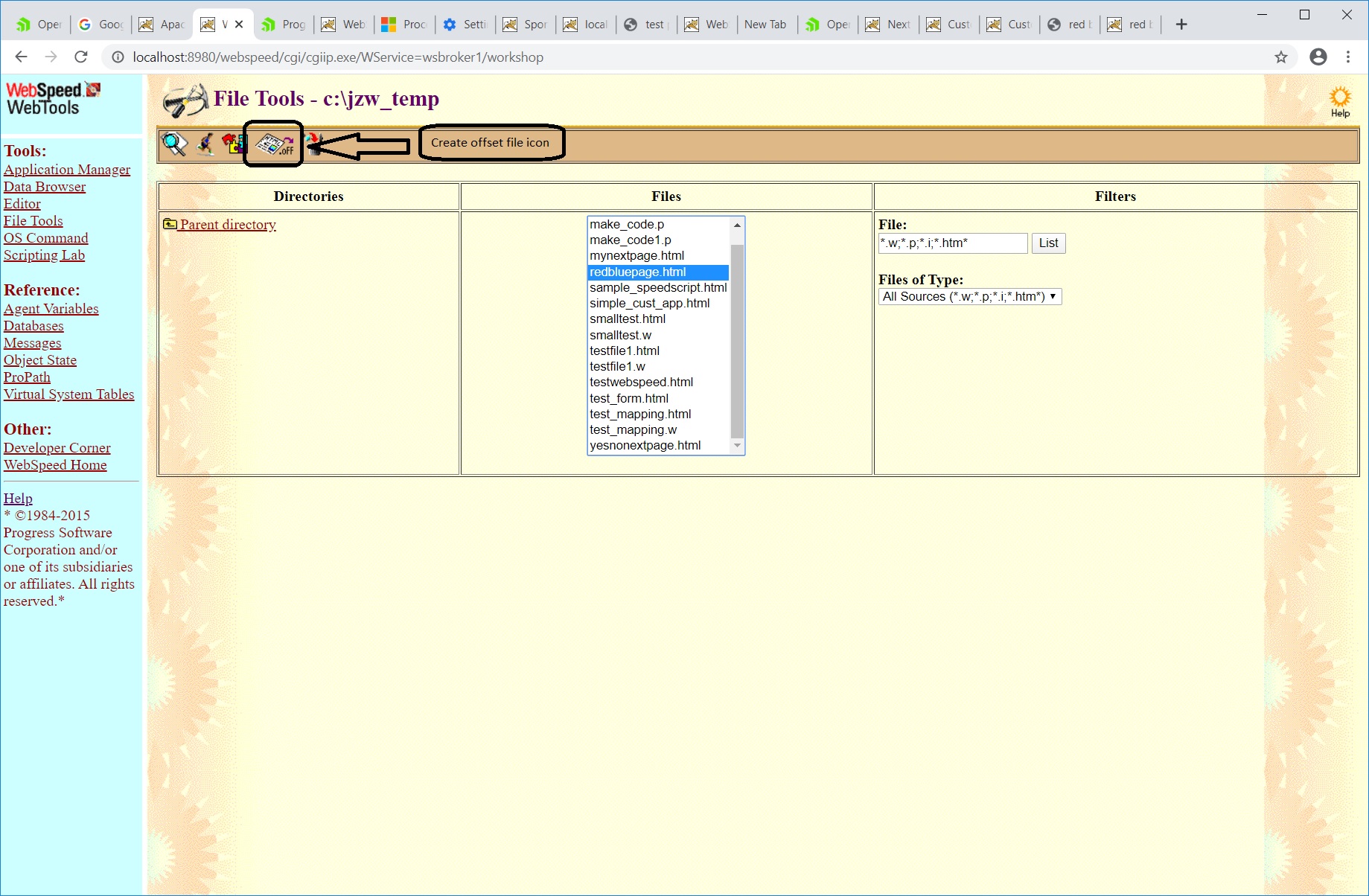 Creating An Offset File For A Webspeed Html File With No Database Or Smartdataobject Progress
