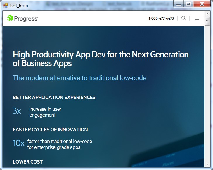 How to create a GUI for .NET project with a web browser. - Progress Community