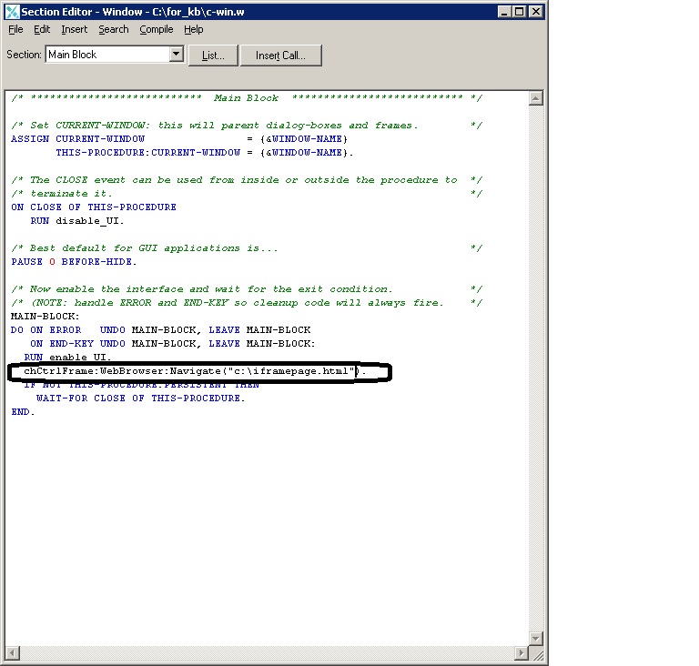How to load an iframe into an OCX control implementing a web browser. - Progress Community