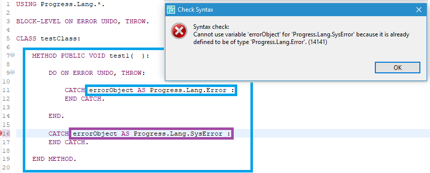 Catch block variable designation failure 14141 - Progress Community