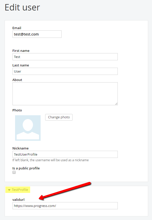 Setting a TextField value from user profile as link in Profile Widget ...