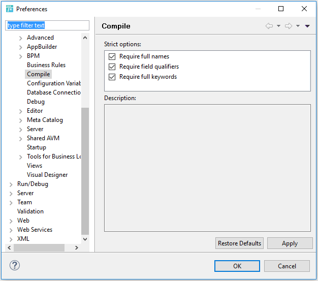 Is it possible to make Compile Strict options unique for a Project? - Progress Community