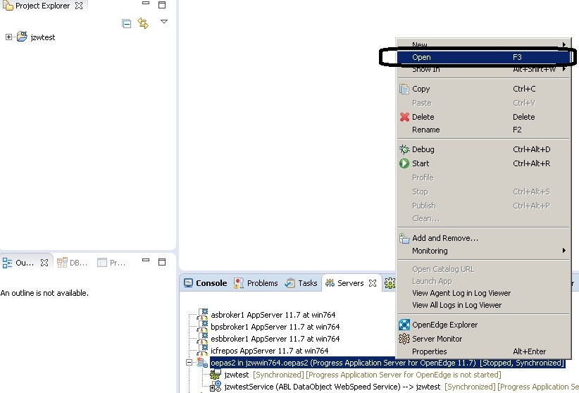 Changing a PAS for OpenEdge instance in PDS for OpenEdge. - Progress Community