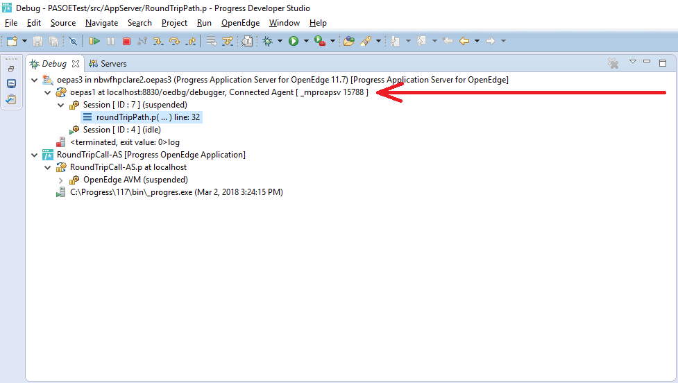 Pasoe Instance Name Is Wrong When Debugging In Pdsoe Debugger Progress Community