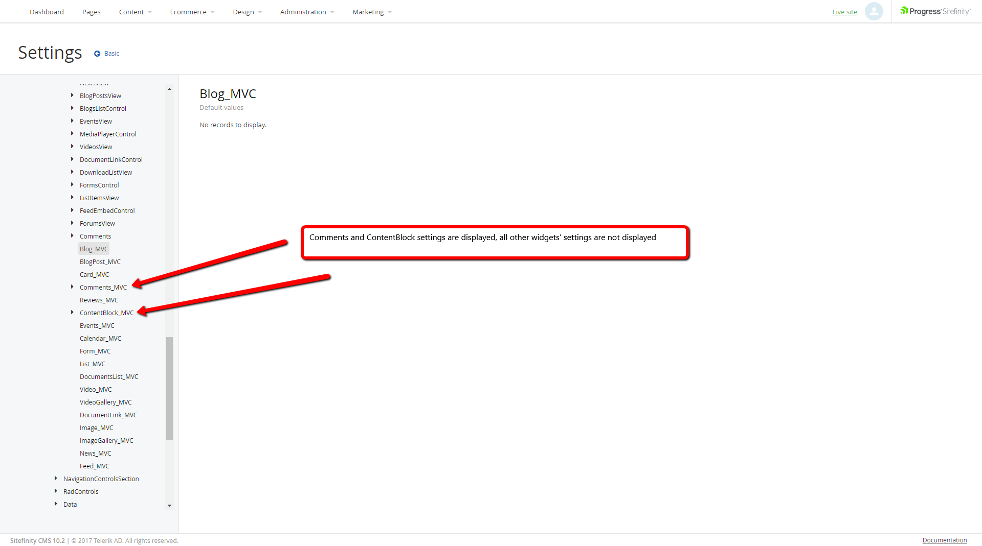 Having underscore symbol in the name of config items breaks the Advanced Settings view of the ...