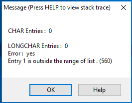 ENTRY statement raises error 560 with empty LONGCHAR - Progress Community