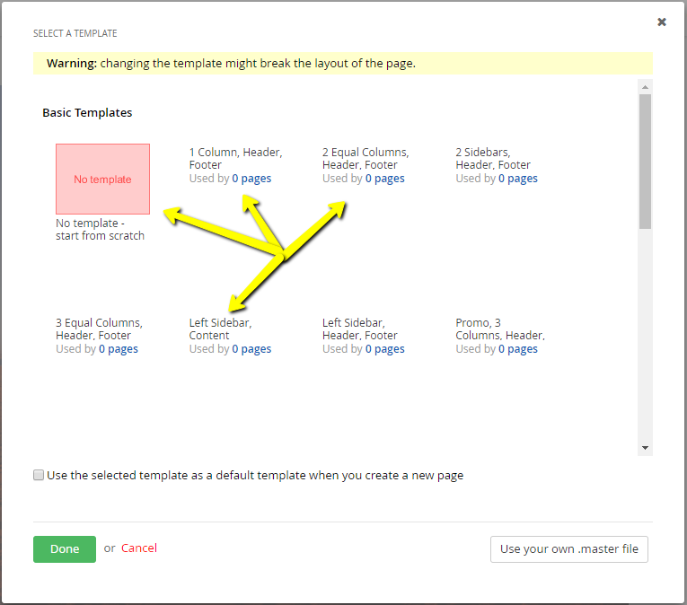 Page Template and Layout Thumbnails are missing - Progress Community