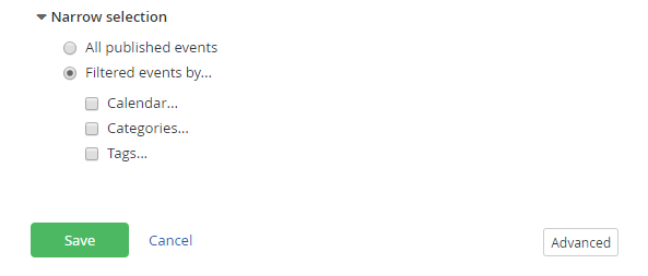 How to implement Narrow Selection by in a custom MVC widget designer - Progress Community