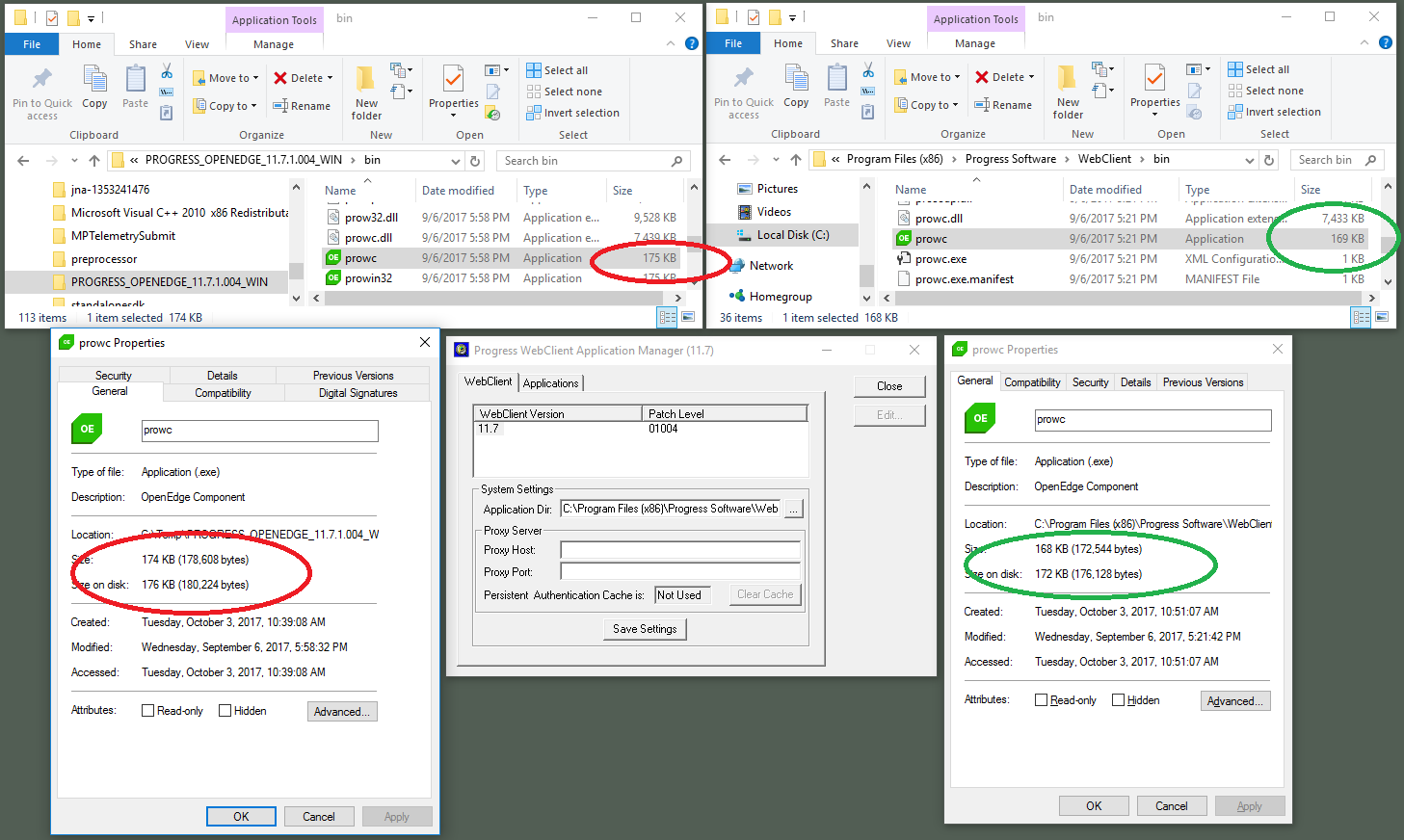 Why are Webclient hotfix files a different size after installation ...