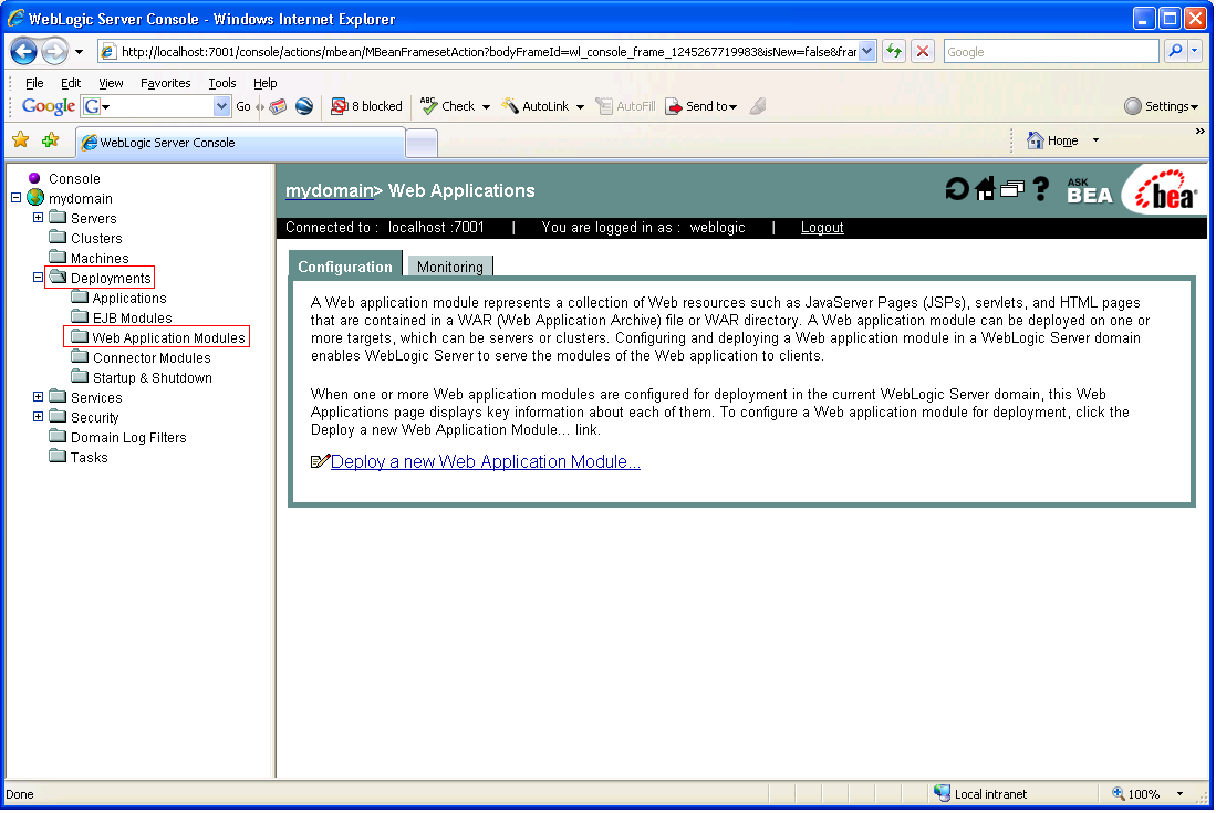 Corticon 5.x Sample WAR installation for WebLogic 8.1 - Progress Community