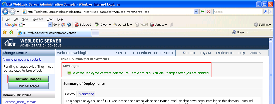 Corticon Server 5.x sample EAR installation for WebLogic 9.2 - Progress ...