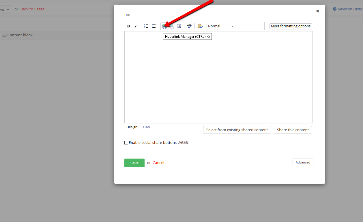 The labels do no trigger when trying to use one of the options from the hyperlink manager in the ...