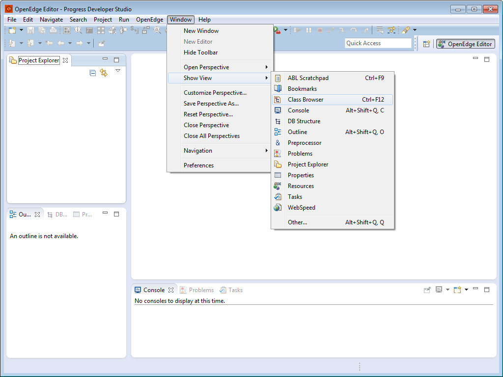 How To Set Various Openedge Project Views As Fast Views In Pds Oe Progress Community