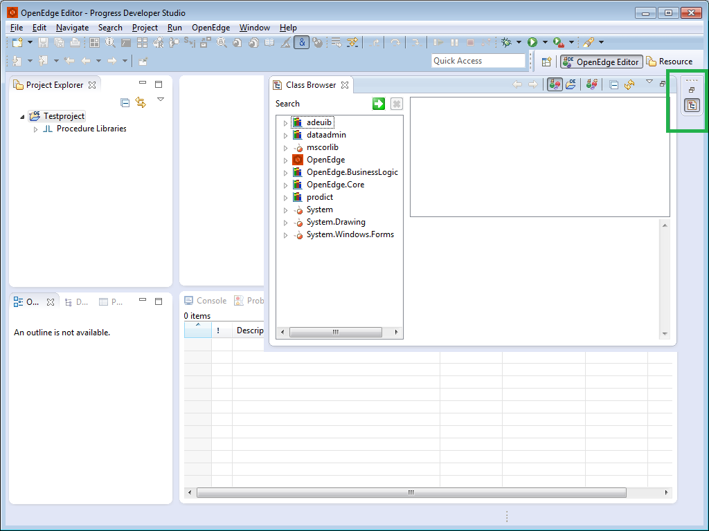 How to set various OpenEdge project views as Fast Views in PDS:OE ...