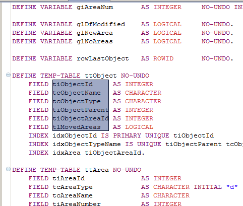 Is Block Selection available in OpenEdge Architect or Developer Studio ...