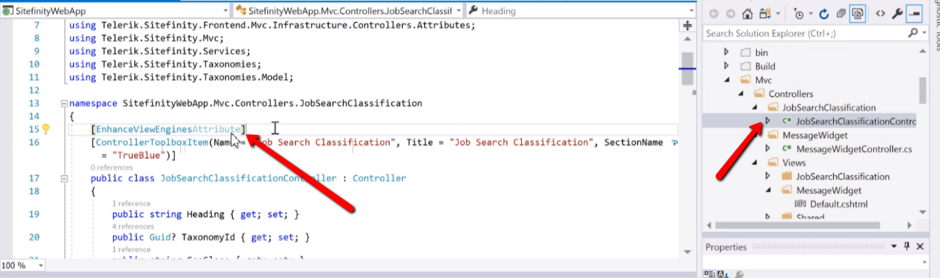 Creating A Sub Folder For Mvc Widgets Under Mvc Folder Progress Community 