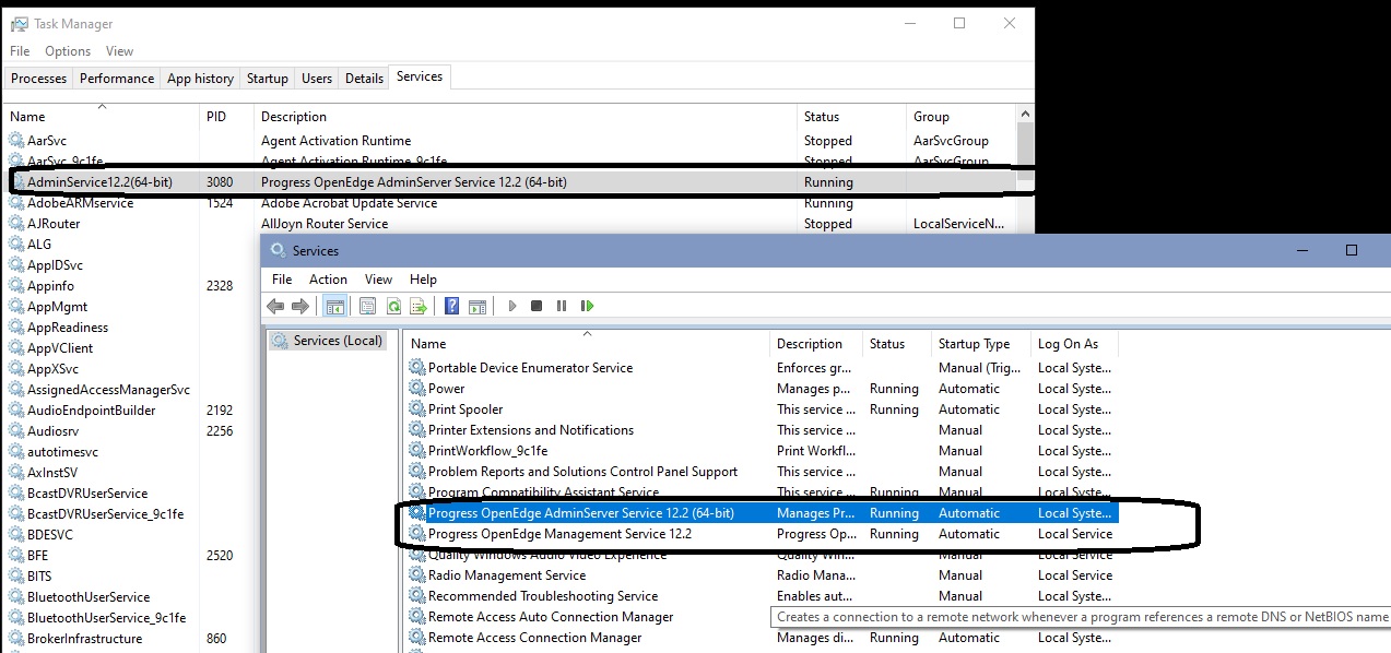 Where did OpenEdge admin services service go in OpenEdge 12.2? - Progress Community