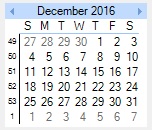 Infragistics calendar control displays wrong week number - Progress Community