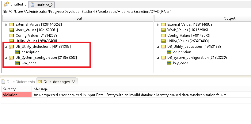 An Unexpected Error Occurred In Input Data Entity With An Invalid Database Identity Caused