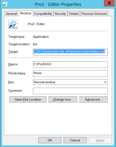 Pro2 Editor shortcut fails with error (1247). - Progress Community