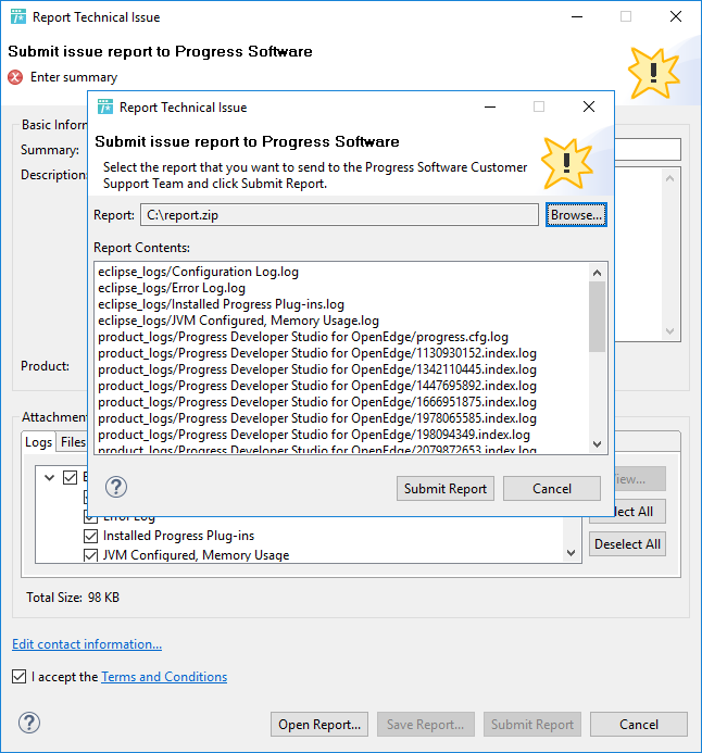 PDSOE Report Technical Issue "Open report" is not user-friendly - Progress Community