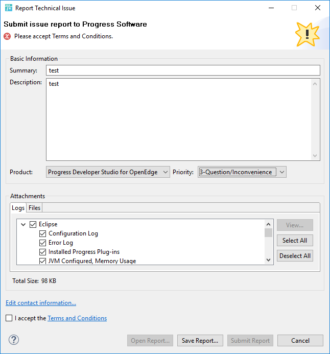 Pdsoe Report Technical Issue Open Report Is Not User Friendly Progress Community 