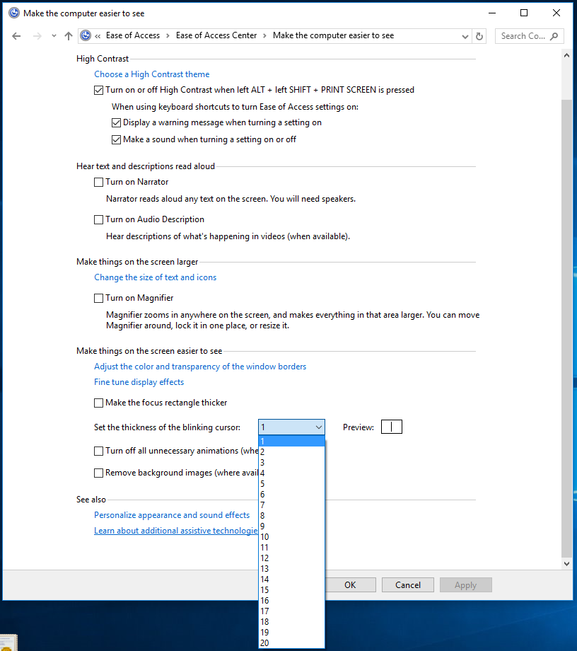How to change the size of the cursor so that it can be seen more easily ...