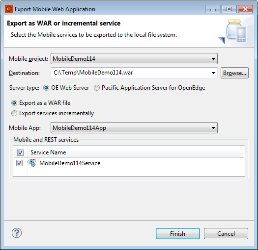 Attempt to export Mobile Web Application fails silently - Progress Community