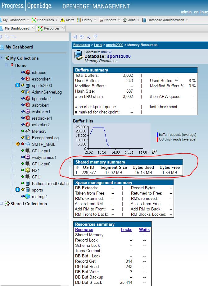 How to monitor database memory usage in OEM - Progress Community