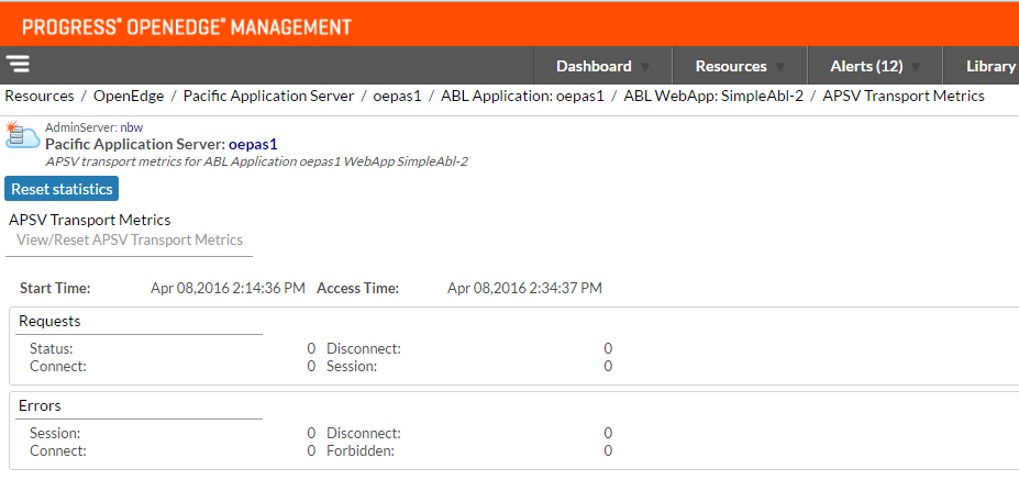 Pacific appserver metrics are not displayed in OpenEdge Management - Progress Community