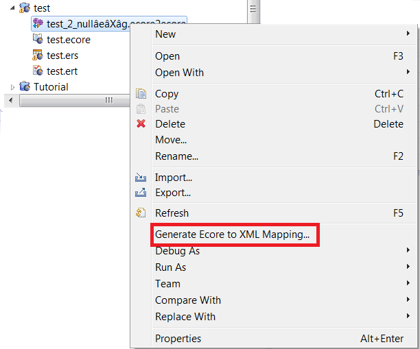 How to use "Map to Ecore", "Generate Ecore to XML Mapping" functions in the Corticon vocabulary ...