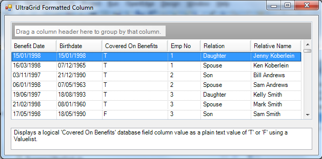 How to format an Ultragrid column based on a Valuelist? - Progress Community