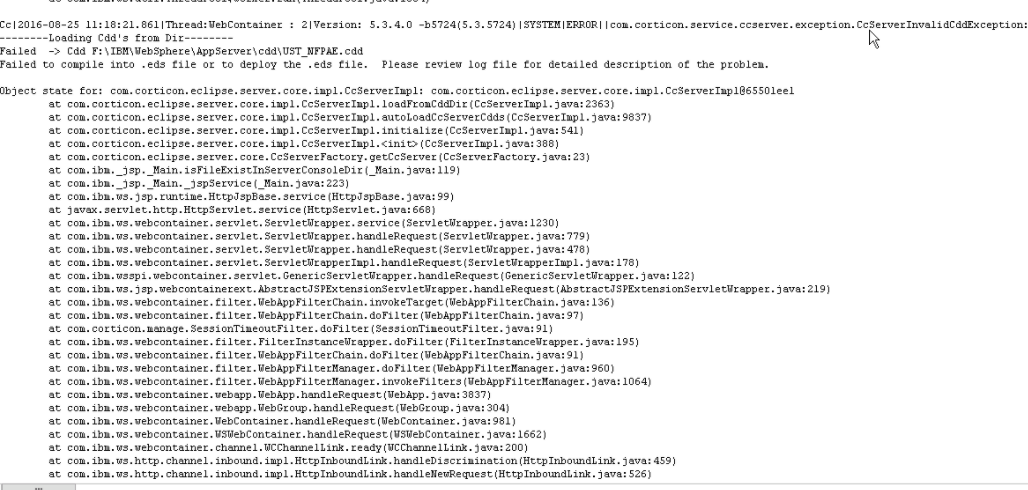 Deploying A Decision Service To Corticon Server Using Cdd Results In Ccserverinvalidcddexception 