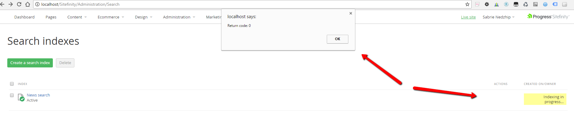 Return code 0 error when reindex with Azure Search Service - Progress ...