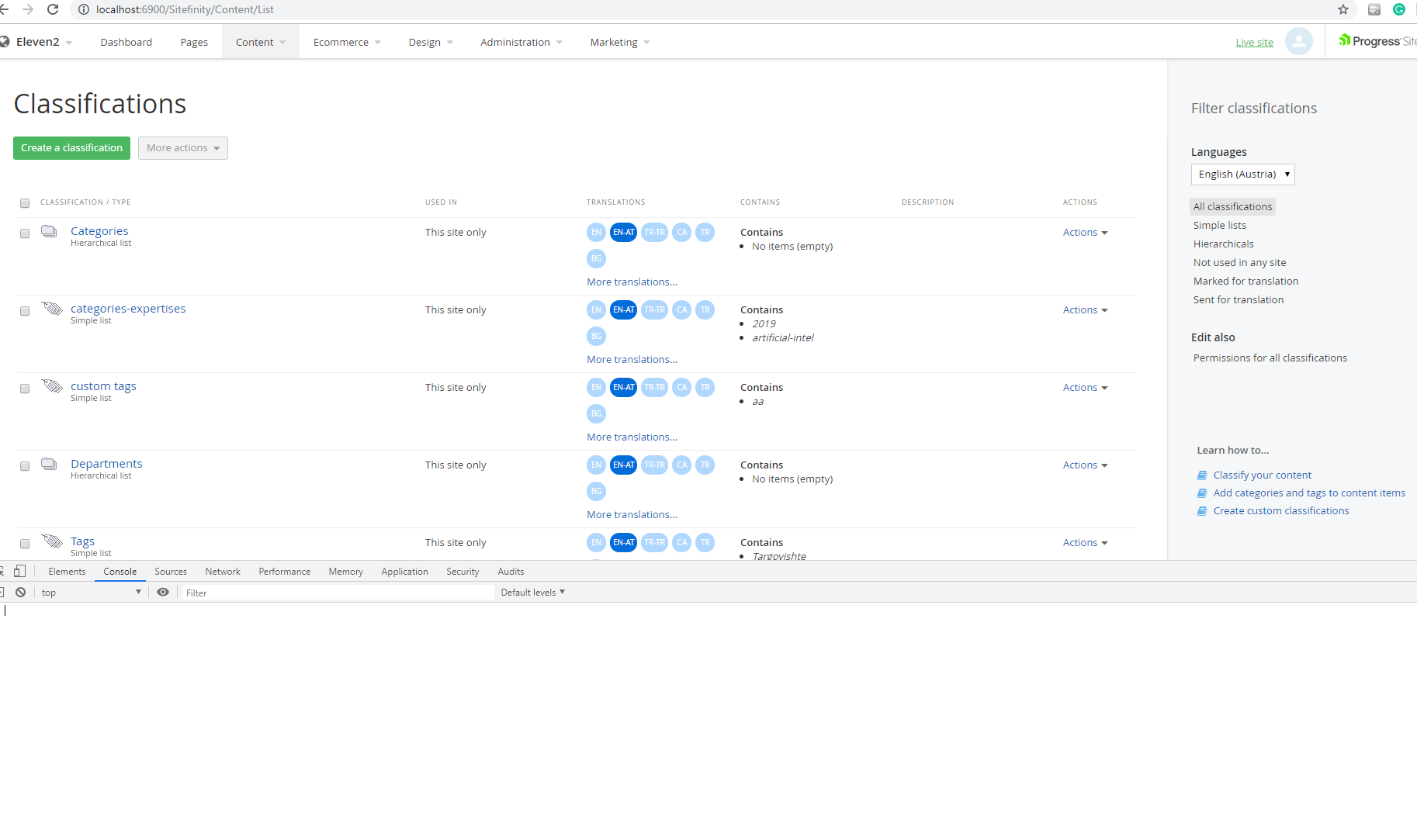How to obtain the ID of a Taxonomy via Sitefinity user interface ...