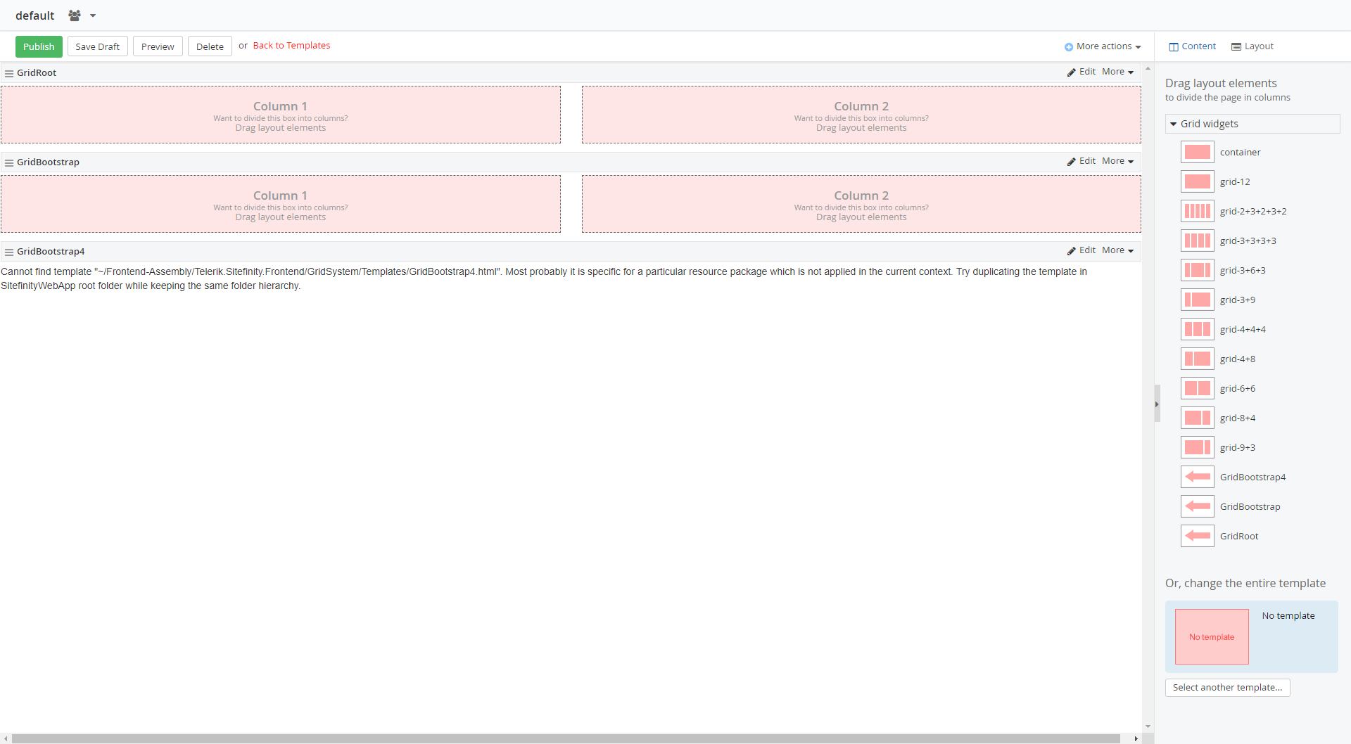 MVC: Dragging a grid control on a page results in an error - Progress Community