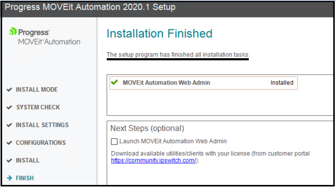 How To Re Install Moveit Automation Web Admin Progress Community