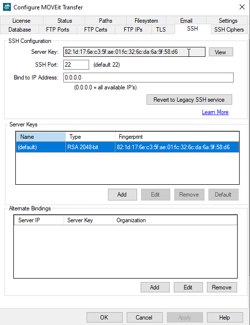 Automation shows SHA-1 SSH Host Fingerprints while Transfer shows MD5 ...