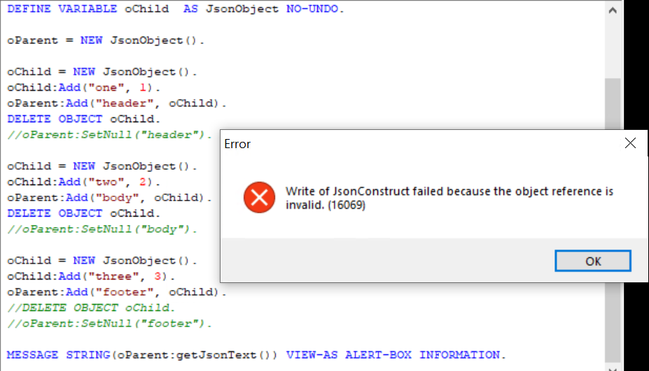 Inconsistent results between releases 11.7.18 and 12.7 with JSON objects - Progress Community