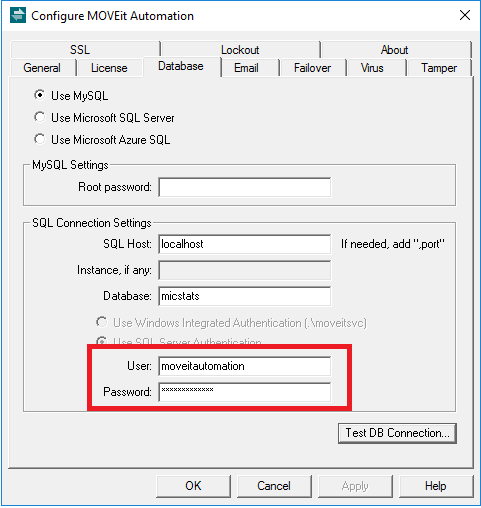 How do you reset the MySQL root and/or the application/ODBC user ...