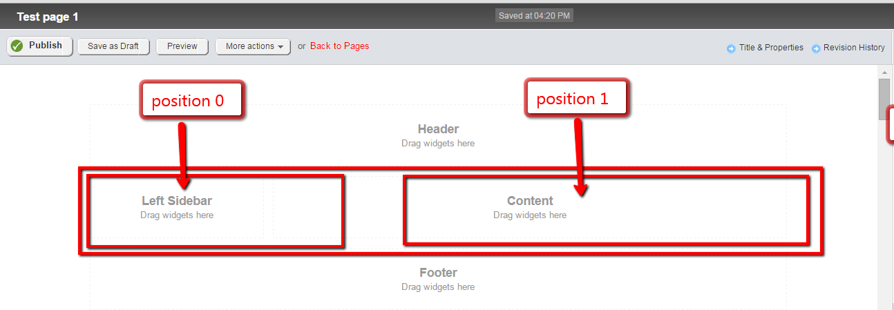 Add a Content block widget to a page and place it on a specific ...
