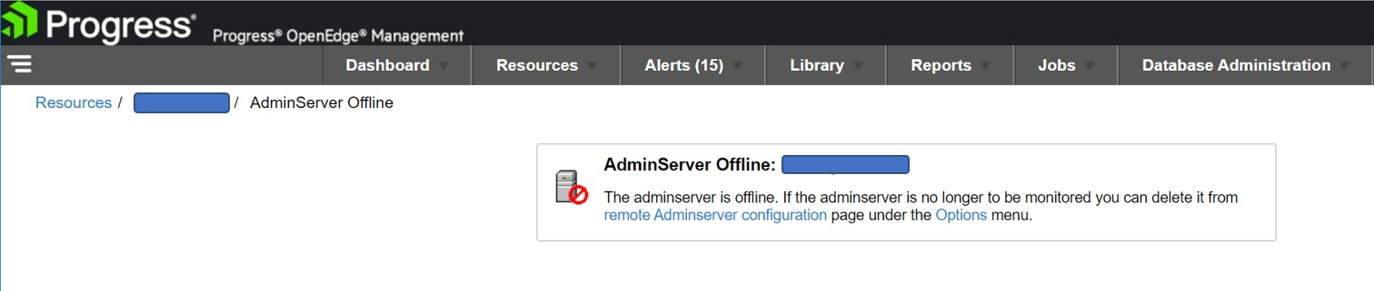 AdminServer Offline error in OE Browser Console preventing resource ...