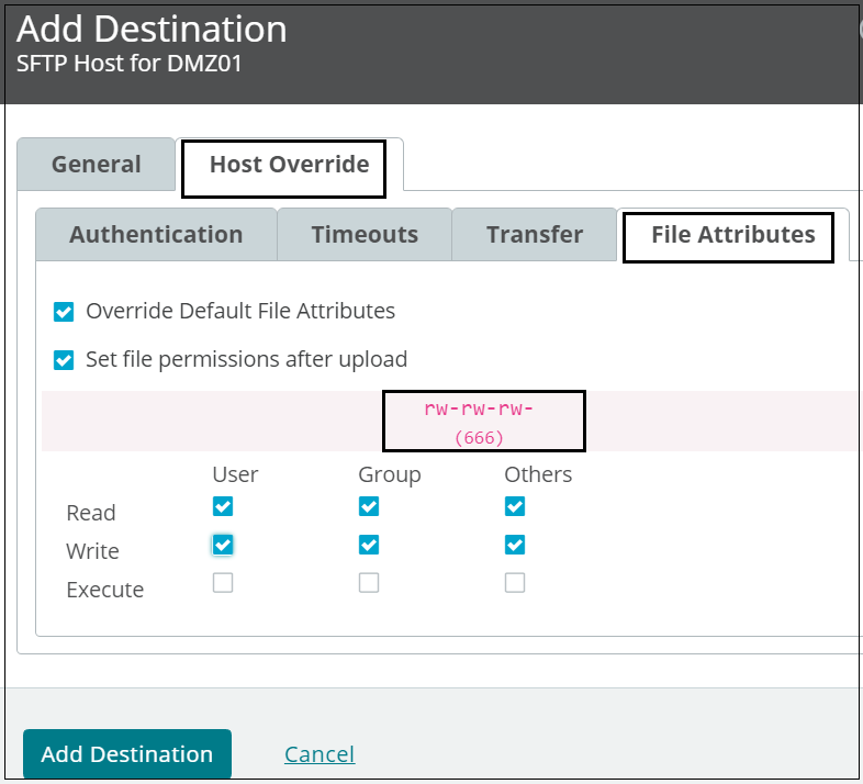 MOVEit Automation: How to change permission of the file uploaded to 666 rw-rw-rw - Progress ...