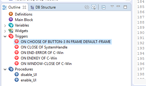 Developer Studio View Source doesn't position cursor to widget trigger source code - Progress ...