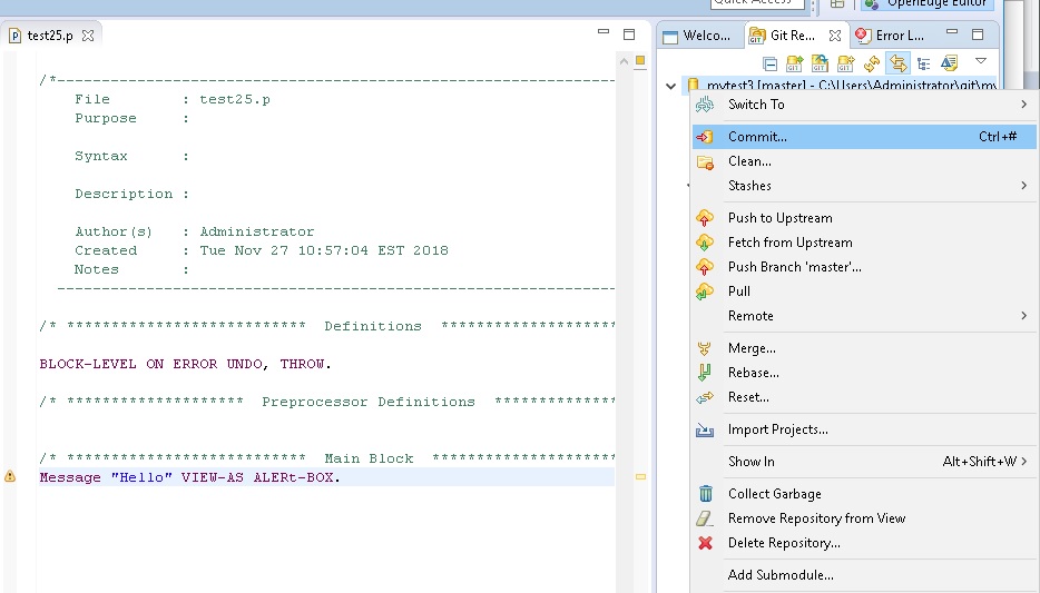 Working with GIT from PDS for OpenEdge - Progress Community